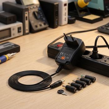 Universal Netzteil 3-12V 600mA 7,2W inkl. 6 Adapter, Pol-Wender ...