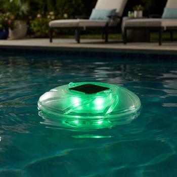Set of 8 floating solar pool lights with color change: a magical ...