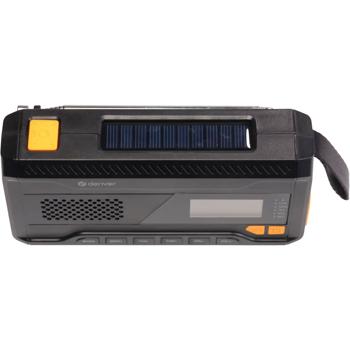 DAB+/FM solar crank radio with SOS function & alerts: 2000 mAh power ...