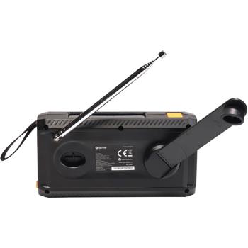 DAB+/FM solar crank radio with SOS function & alerts: 2000 mAh power ...