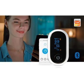 High-precision SmartLife pulse oximeter, Bluetooth & HD OLED display ...