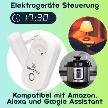 Smarte WLAN-Steckdose mit Strommessung: WiFi-Funkschalter (weiss) für ...