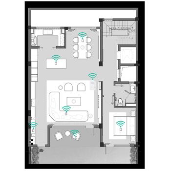 2er-Set Mini-WLAN-Repeater mit WPS-Funktion, 300 Mbit/s, LAN-Anschluss ...