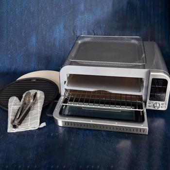 Profi Pizzaofen 400°C elektrisch mit Pizzastein, Air-Fryer ...