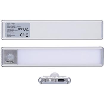 2er-Set Flache Akku LED-Lichtleiste, 20,5cm mit Bewegungssensor ...