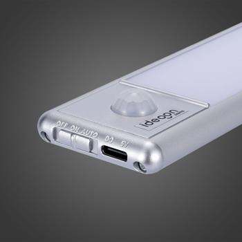 2er-Set Flache Akku LED-Lichtleiste, 20,5cm mit Bewegungssensor ...