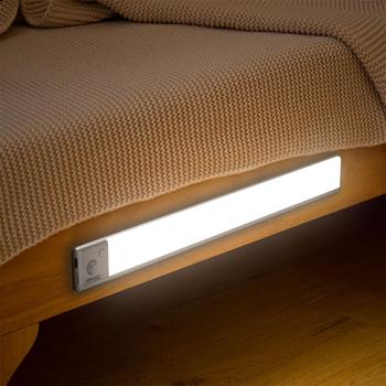 Flache Akku LED-Lichtleiste, 40cm mit Bewegungssensor, 120 LEDs ...